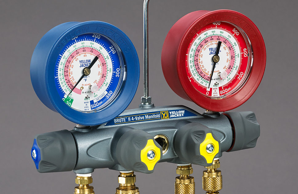 Yellow Jacket Brute II Manifold 4 Valve R134a/404A/407C - Star ...